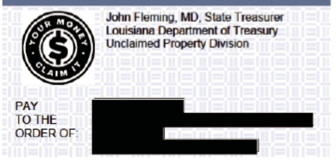 Some parish residents to receive unclaimed property checks totaling ...