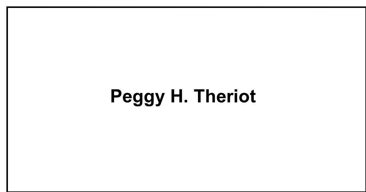 Obituary: Peggy H. Theriot